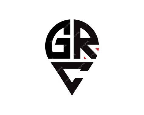 Premium Vector Grc Letter Location Shape Logo Design
