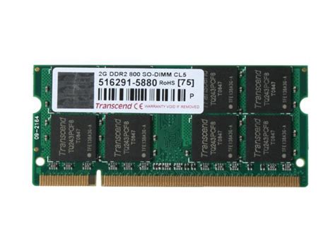 Transcend 2GB 200 Pin DDR2 SO DIMM DDR2 800 PC2 6400 Laptop Memory Model JM800QSU 2G Newegg