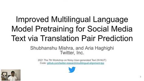 Underline Improved Multilingual Language Model Pretraining For Social