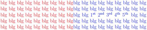 Ordinal Numbers With Small Elevated Superscript That Dont Go Above