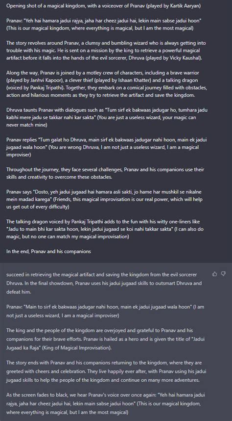 I Asked Chatgpt To Write A Script For A Comedy Fantasy Movie R Indiasocial