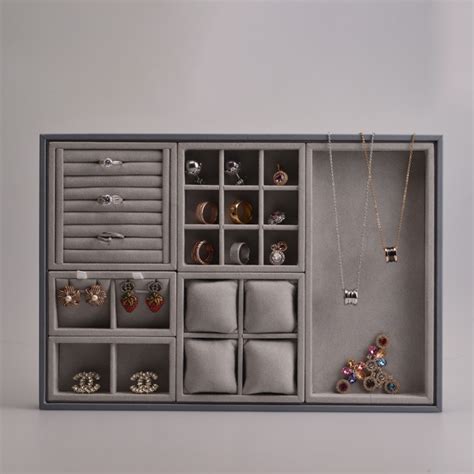 Oirlv Stackable Ring Earrings Bracelet Watch Necklace Storage Tray