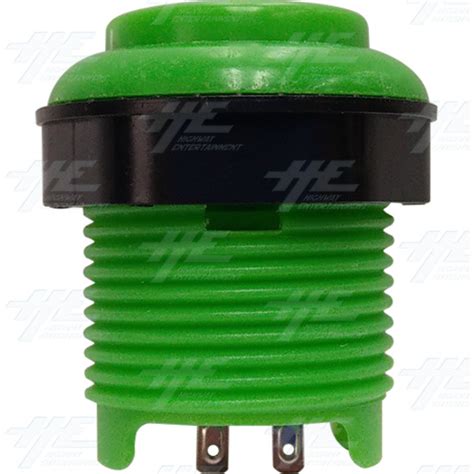 Mm Arcade Push Button With Inbuilt Microswitch Green Concave