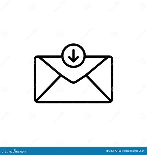 Inbox Icon Set Mail Box Email Download Arrow Icon Mailbox Web Symbol