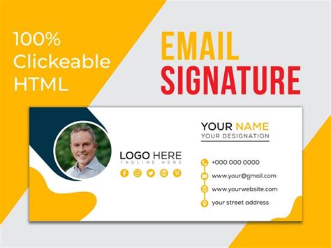 Create Modern Clickable Html Email Signature For Your Gmail Outlook