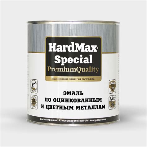 Эмаль Mister Hardmax оцинковка Гладкая Быстросохнущая Акриловая