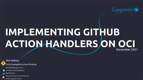 github actions using free oracle cloud infrastructure oci pptx