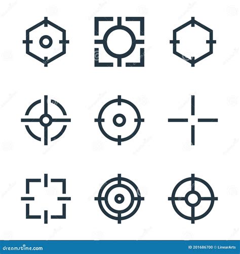 Line Icons Linear Set Stock Vector Illustration Of Focus 201686700