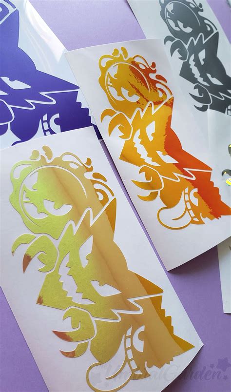 Ghost Pokemon Decal Ghastly Haunter Gengar Holographic Etsy