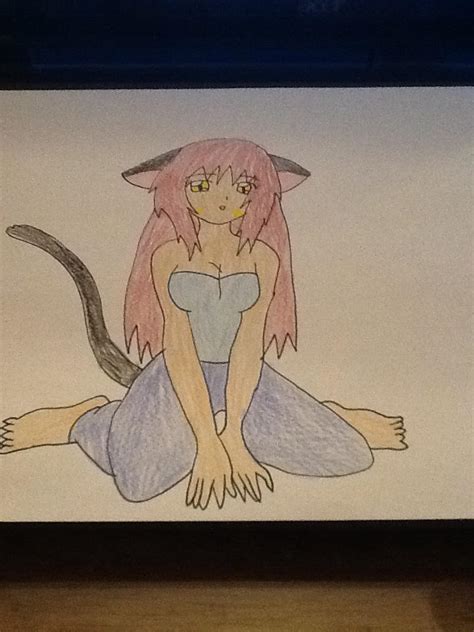 Cat Girl Looking Upwards By Miraclesveemon On Deviantart