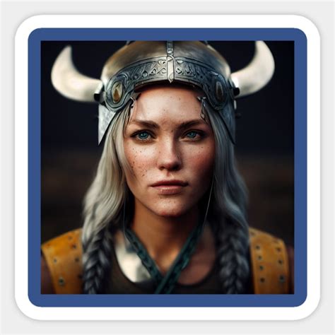 Viking Shield Maiden Valkyries Sticker Teepublic