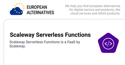 Scaleway Serverless Functions European Alternatives