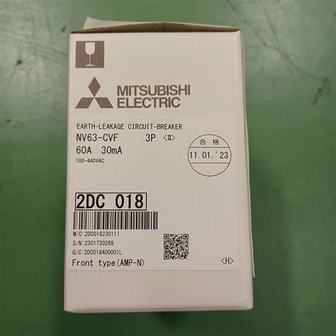 Yahooオークション Nv63 Cvf 3p 60a 30ma 三菱電機 漏電ブレーカー