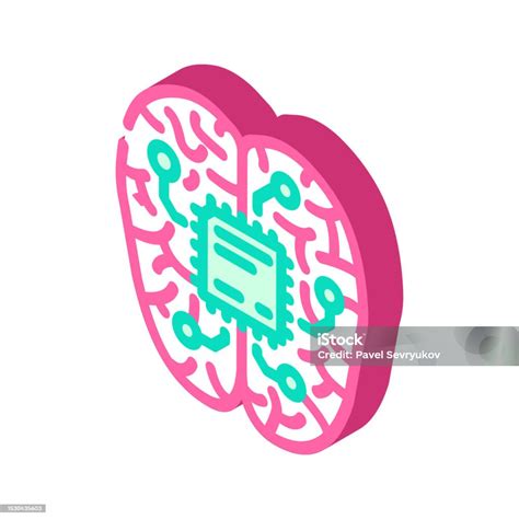 인공 뇌 임플란트 미래 기술 아이소메트릭 아이콘 벡터 일러스트레이션 과학에 대한 스톡 벡터 아트 및 기타 이미지 과학