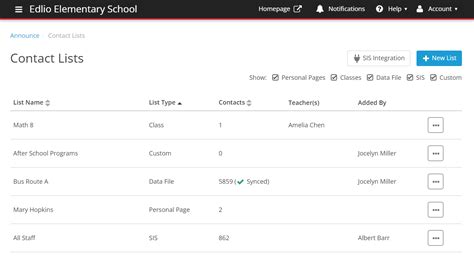 Types Of Contact Lists Edlio Help Center