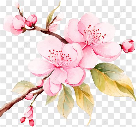 둥 꽃 핑크 수채화 미적인 둥 꽃 Png 일러스트 및 이미지 에 대한 무료 다운로드 Pngtree