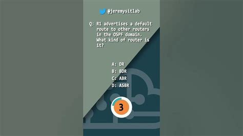 CCNA QUIZ OSPF Router Types Shorts
