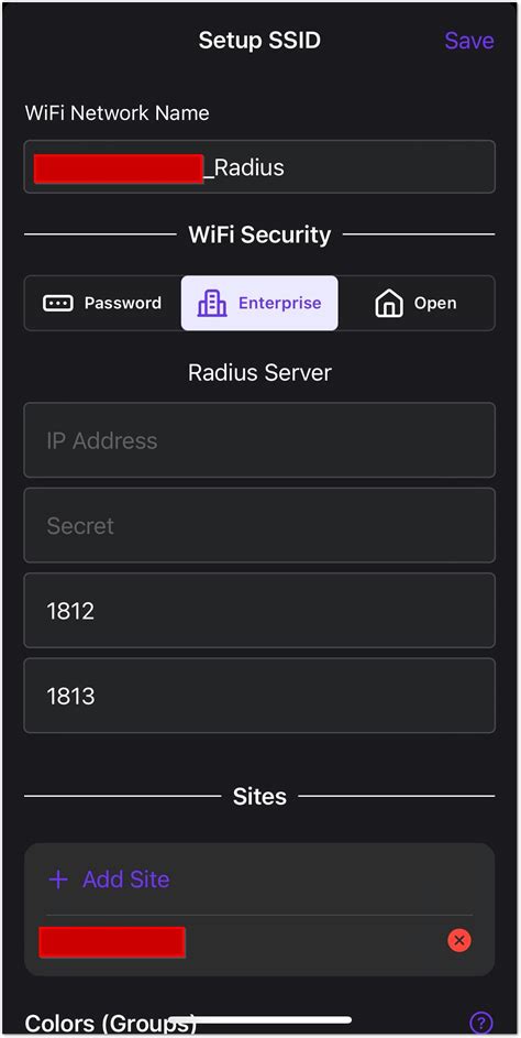 Radius Settings Not Visable In Ios App Access Points Alta Labs