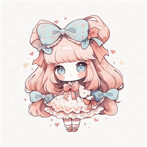 Premium Vector Cute Pastel Anime Girl Illustration