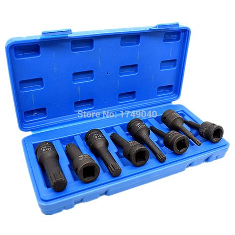 Impact Spline Socket Bits 8pcs Set M5 M6 M8 M10 M1 Grandado