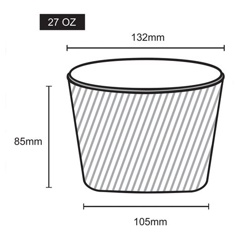 27oz Kraft Ripple Cups Box2pack