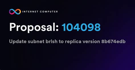 Proposal 104098 ICP Dashboard