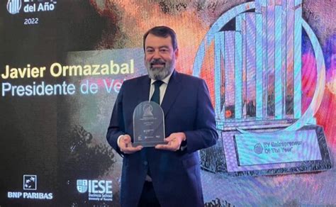 El Presidente De Velatia Javier Ormazabal Finalista Del Premio Emprendedor Del Año De Ey El