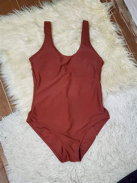 One Piece Swimsuit Rust On Carousell