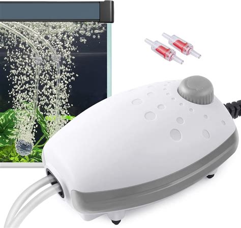 3W Aquarium Air Pump 300L H Silent Adjustable Fish Tank Bubbler