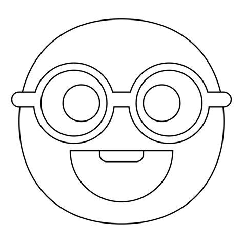 Раскраска Смайлик ботаник распечатать раскраски для детей