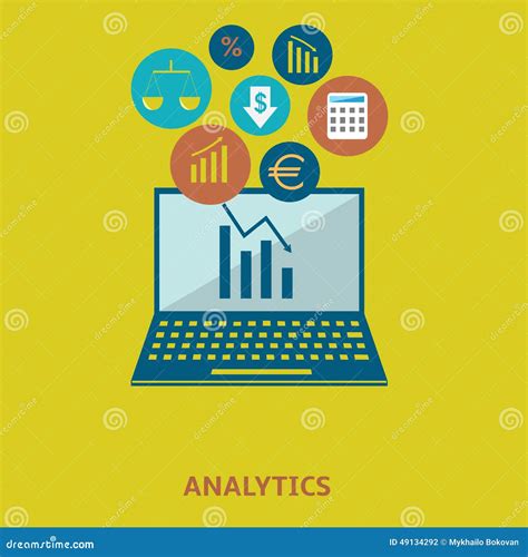 Data Analytic Icon Set Stock Vector Illustration Of Internet 49134292