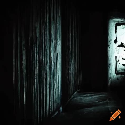 Creepy Eyes In A Dark Hallway