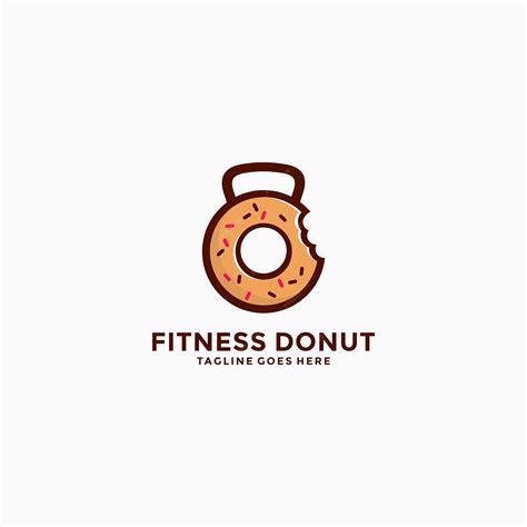 Premium Vector Donut Combination Gym Fitness Logo Design Concept