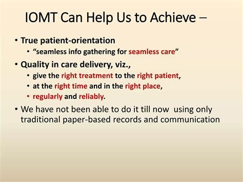 Internet Of Medical Things Iomt Ppt
