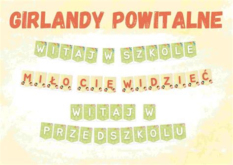 Girlandy powitalne WITAJ W Złoty nauczyciel