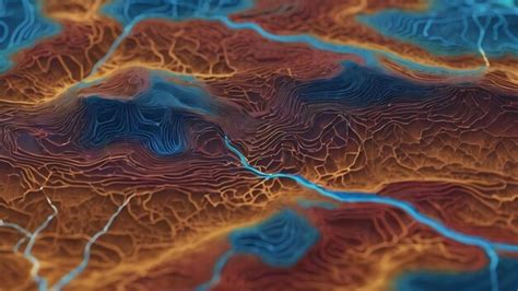 Premium Photo Blue Dotted Lines Topographic Contour Map Abstract Tech