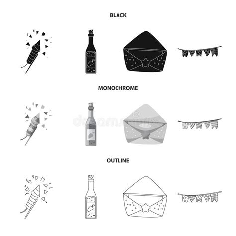 Vector Design Of Party And Birthday Icon Collection Of Party And