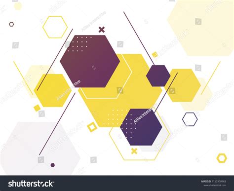 blank hexagonal geometric abstract background science stock vector