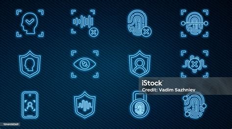 Set Line Fingerprint Rejection Voice Recognition Fingerprint Eye Scan User Protection Face And