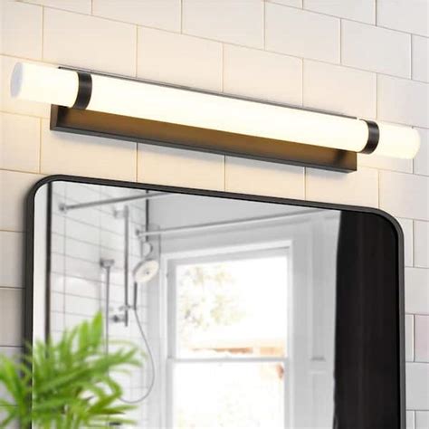 Kaisite 32 In 1 Light Black Led Vanity Light Bar Dimmable Bathroom