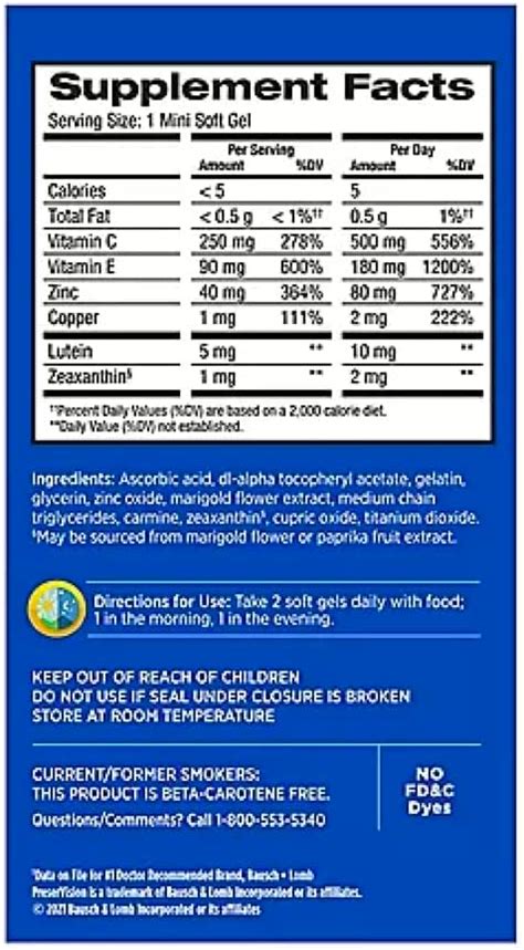 Pre Servision Areds 2 Eye 210 Softgels Vitamin And Mineral Supplement