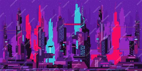 Premium Vector Trendy Abstract Futuristic Scifi Cyber Space City
