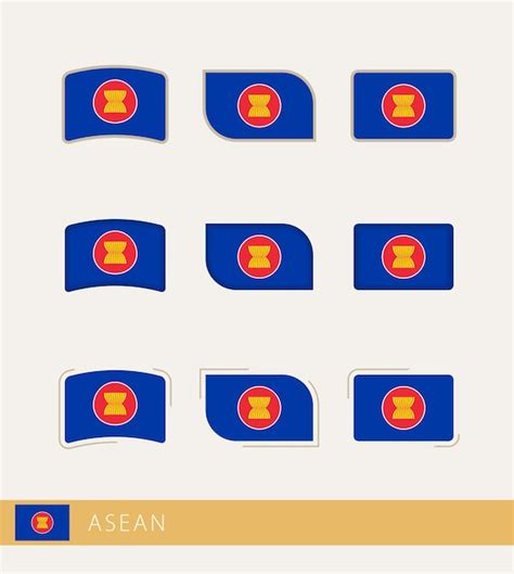 Premium Vector Vector Flags Of Asean Collection Of Asean Flags