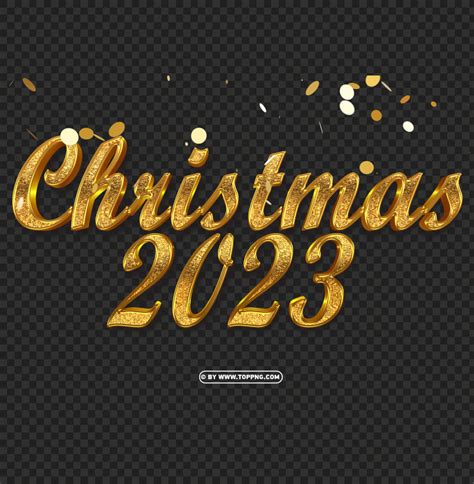 Christmas 2023 Goldden Confetti Floating Png Image Id 487950 Toppng