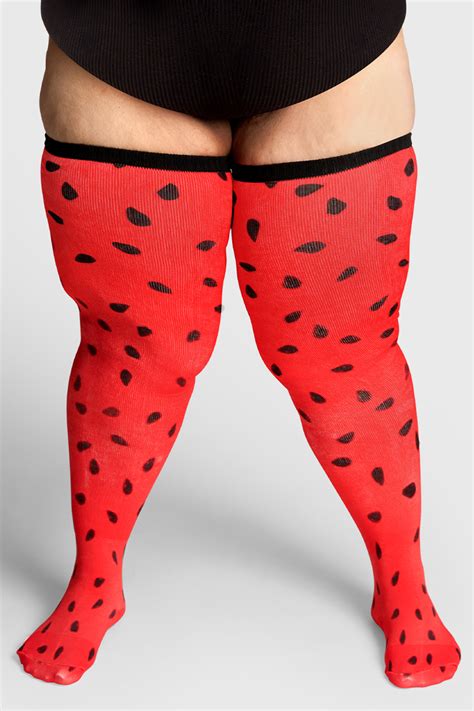 Summer Melon Thigh High Socks Thunda Thighs Artisan