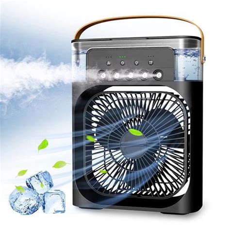 Mini Ventilador Portátil 3 Velocidades Led Umidificador Ar Chuangxin Mini Ventilador