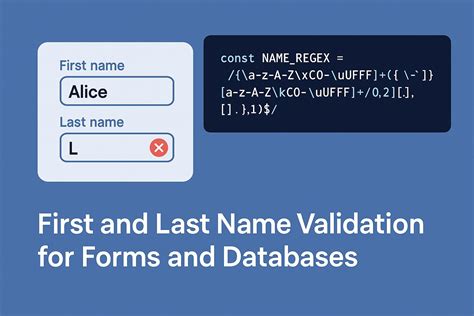 First And Last Name Validation For Forms And Databases Ahmed Tokyo