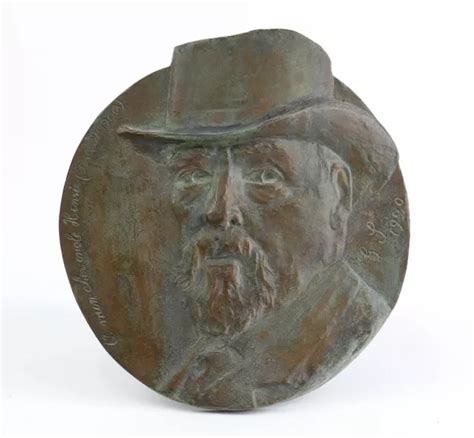 ECOLE FRANÇAISE PORTRAIT d homme plaque en bronze Henri de Toulouse