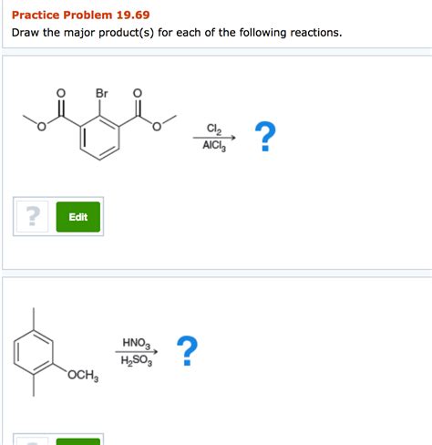 Solved Practice Problem 1969 Draw The Major Products For