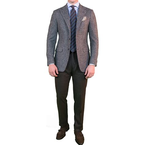Grey Herringbone Tweed Sport Coat Beckett And Robb